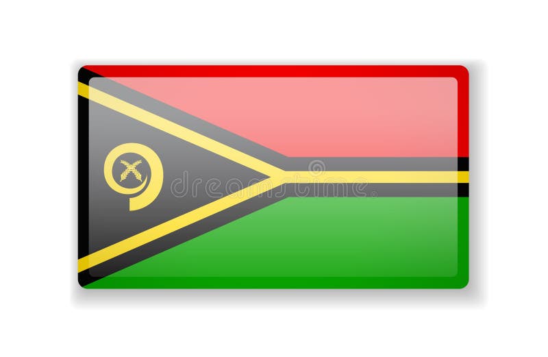Vanuatu Flag Bright Square Icon on a White Background Stock Vector - Illustration of icon ...