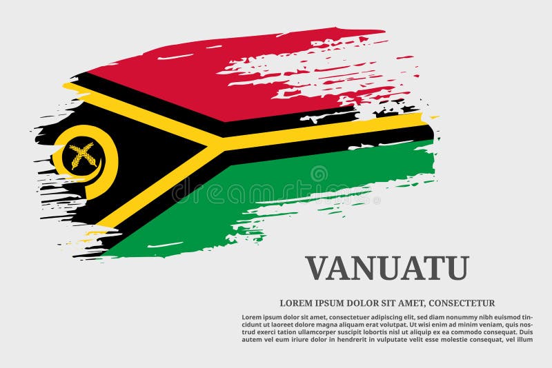Vanuatu Flag Grunge Brush and Poster, Vector Stock Illustration ...