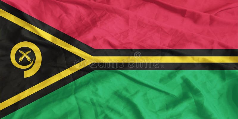 Vanuatu Flag Waving Close Up Stock Photo - Image of icon, fabric: 358671148