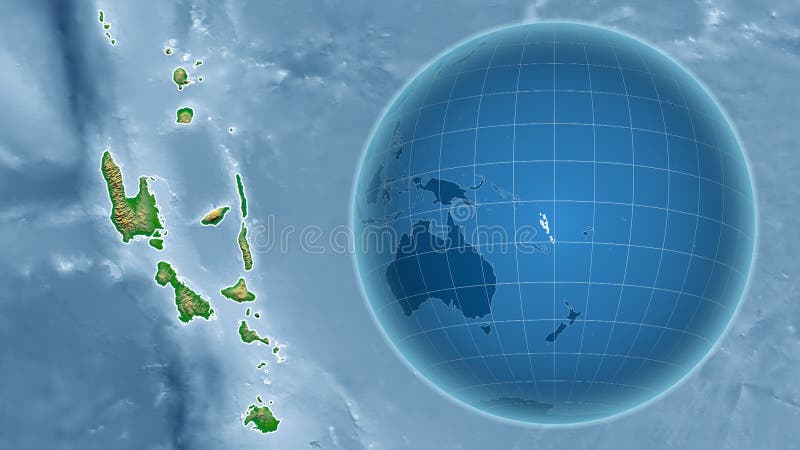 Vanuatu and Globe. Bumps Shaded Stock Video - Video of contour, lakes ...