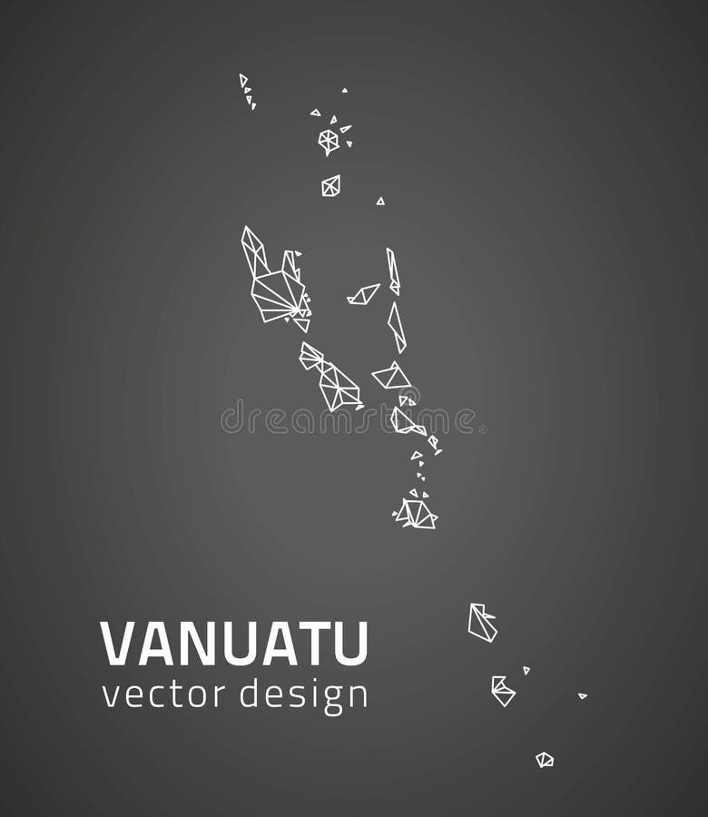 Vanuatu Dark Vector Contour Triangle Perspective Map Stock Vector ... Vanuatu Dark Vector Contour Triangle Perspective Map Stock Vector ...