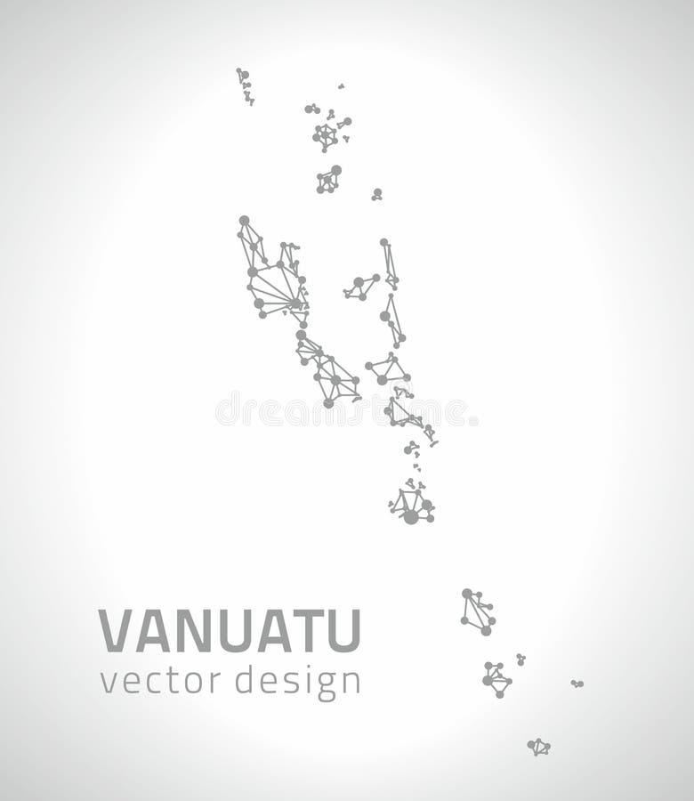 Vanuatu Grey Dot Outline Vector Triangle Map Stock Vector ... Vanuatu Grey Dot Outline Vector Triangle Map Stock Vector ...