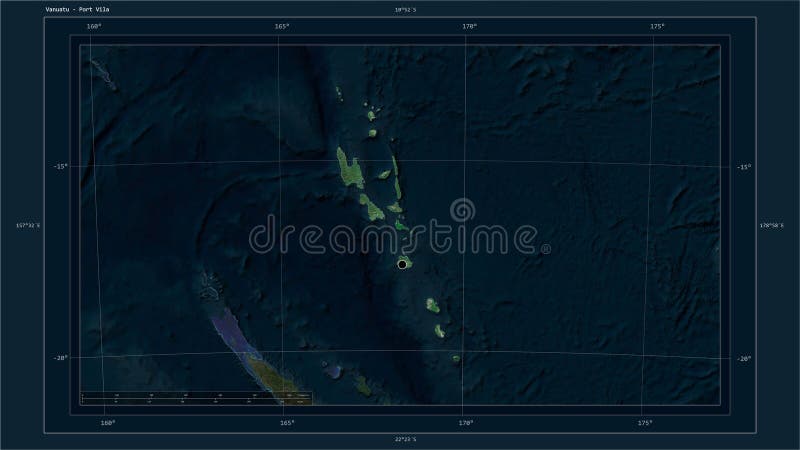 Vanuatu Highlighted - Composition. High-res Satellite Stock ...