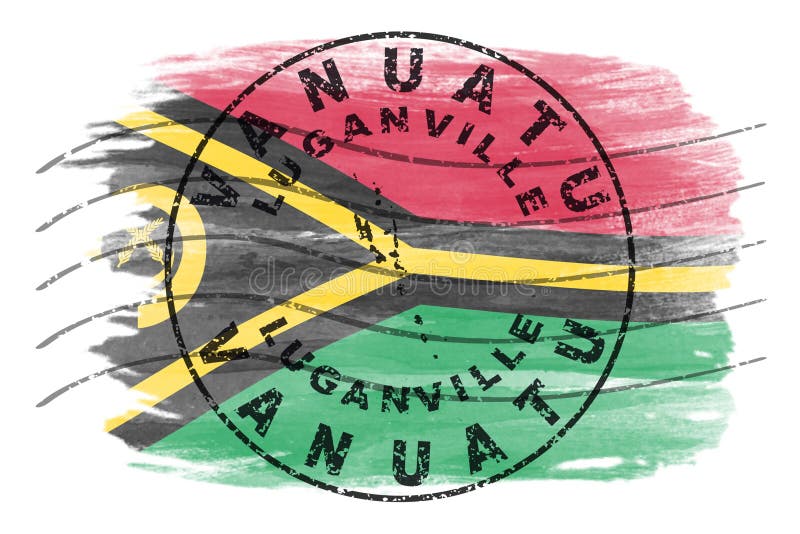 Vanuatu Luganville Seal Map Design Stock Illustration - Illustration of ...
