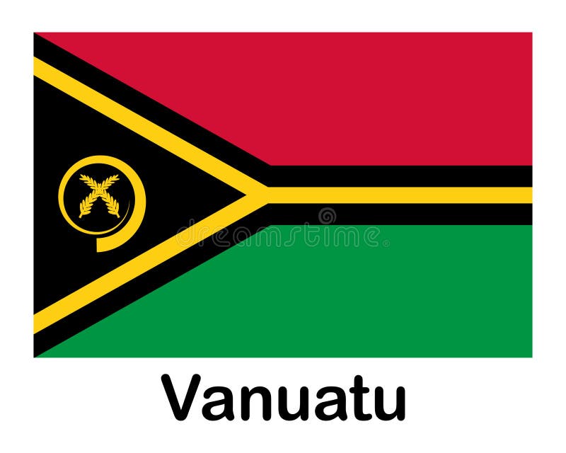 Vanuatu National Flag. Banner, State Symbol, Flagpole Stock Vector ...