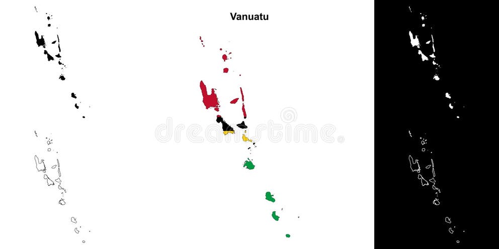 Vanuatu outline map stock vector. Illustration of boundary - 323786471
