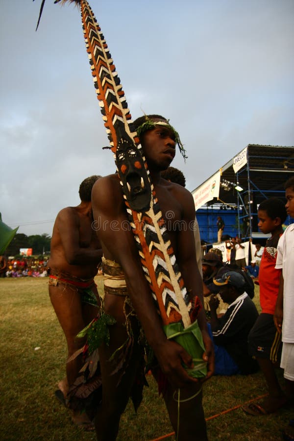 Vanuatu tribal village man editorial photography. Image of artwork ...