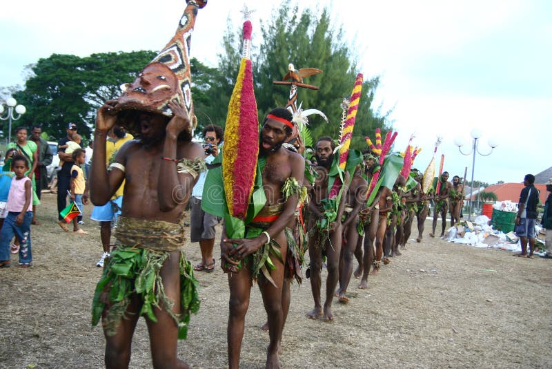 Vanuatu tribal village men editorial stock photo. Image of dance - 22330403