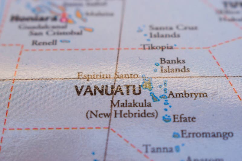 Vanuatu on the World Map-Geo Political Map Stock Illustration ...