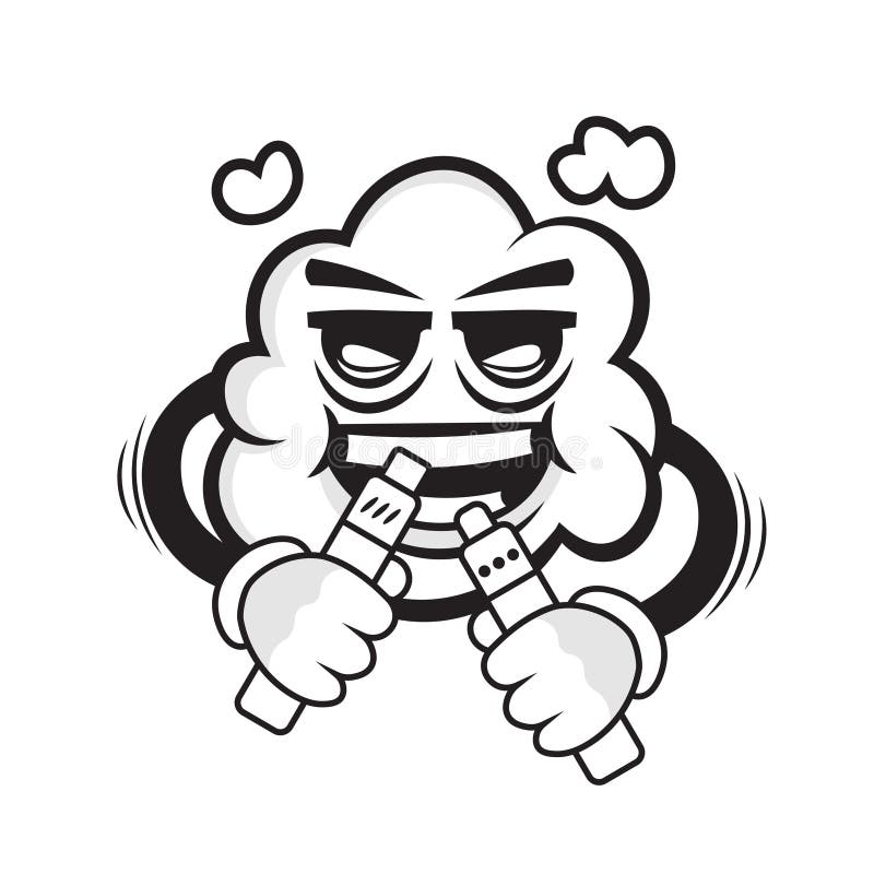 Vape cloud man character stock vector. Illustration of hipster - 118631601