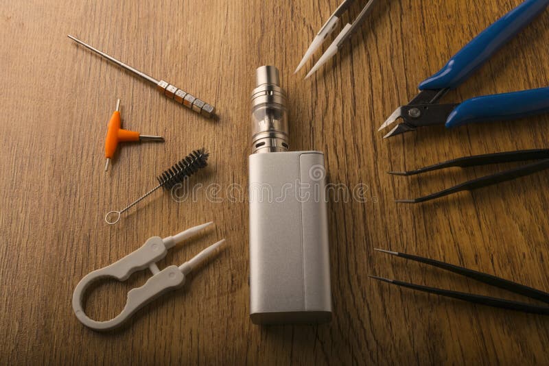 Vape Device or Electronic Cigarette with Vaping Tools and Access Stock ...