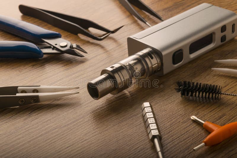 Vape Device or Electronic Cigarette with Vaping Tools and Access Stock ...