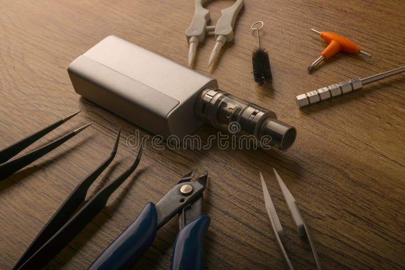 Vape Device or Electronic Cigarette with Vaping Tools and Access Stock ...
