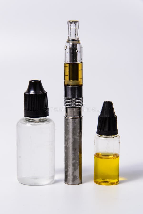 Vape E-Cig and Vape Juice Bottles Stock Image - Image of three, esmoke ...