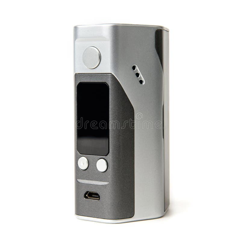 Vape. E-cigarette Vaping Box Mod Isolated. RDA. Rebuildable Dripping ...