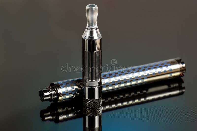 Vape, Electronic Cigarette Exploded Next To a Conventional Cigarette ...