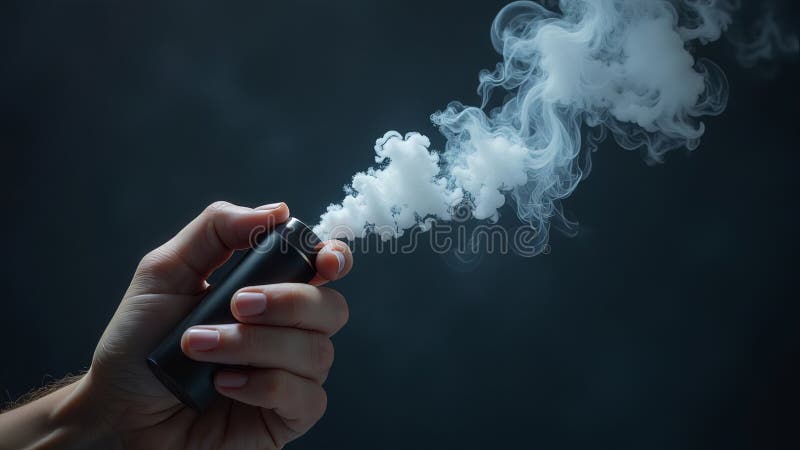 Vape in the Hands of a Smoker Stock Illustration - Illustration of ...