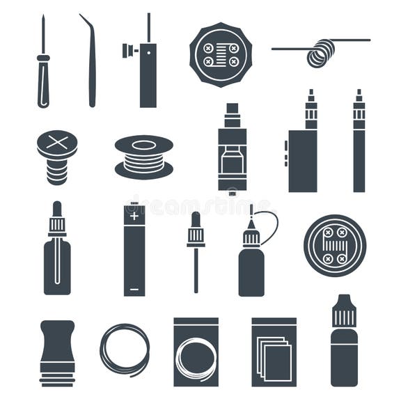 Vape icons set stock vector. Illustration of personal - 57161224
