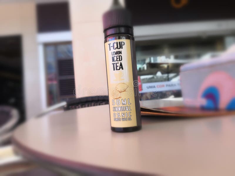Vape liquid ice tea editorial stock photo. Image of portugal - 151975348