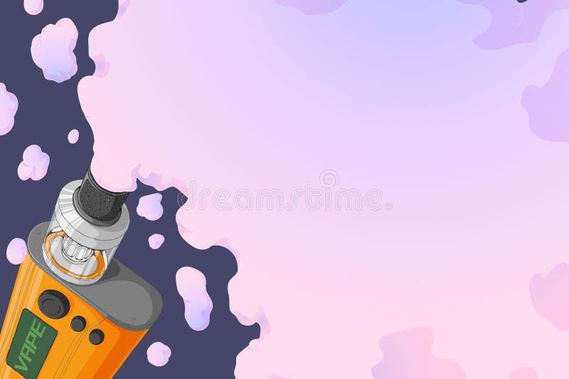 Vape Mod with Rebuildable Dripping Tank Atomizer and Cloud of Vapor ...