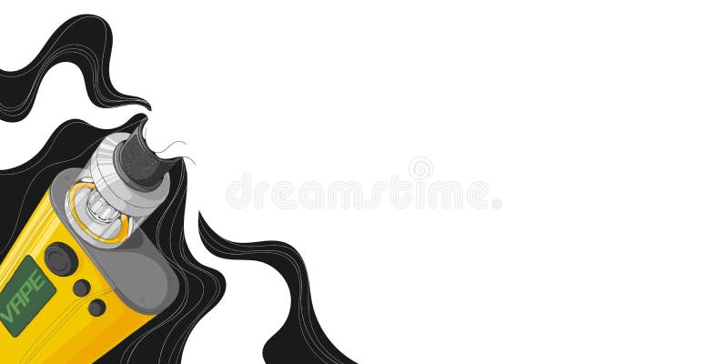 Vape Mod with Rebuildable Dripping Tank Atomizer and Cloud of Vapor ...