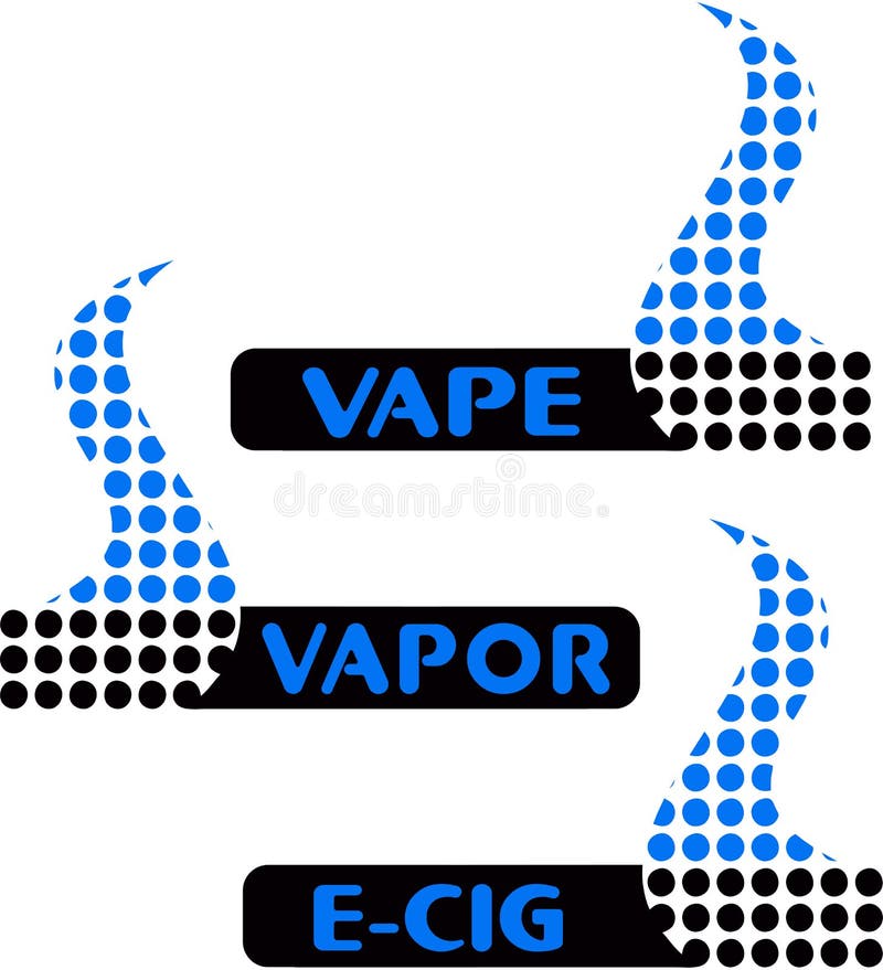 Logo Vape I Vapor Ikona Dymu Wektor I Zestaw Dla Vapers Vapers ...