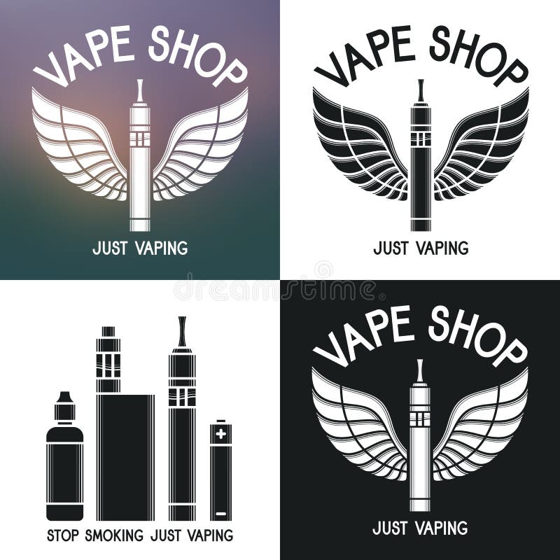 Three Vape E-Cig and Three Vape Juice Bottles Stock Photo - Image of ...