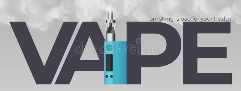 Vape Text Realistic Concept Stock Vector - Illustration of concept ...