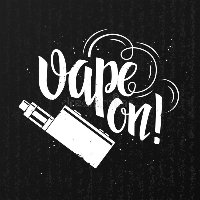 Vape Van Letters Voorziend Etiket Vector Illustratie - Illustration of ...