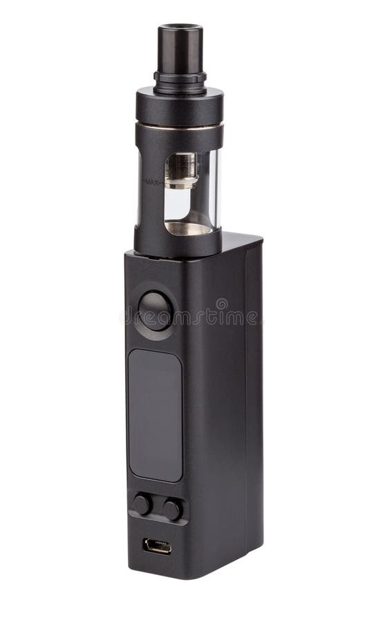 Vaping Device Electronic Cigarette Nicotine Free Vape Isolated On The White Background Vapor