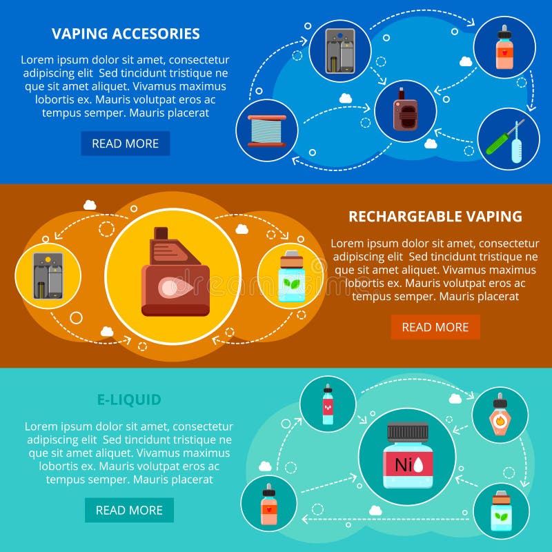 Vaping Flat Infographic Poster Stock Vector - Illustration of addiction ...