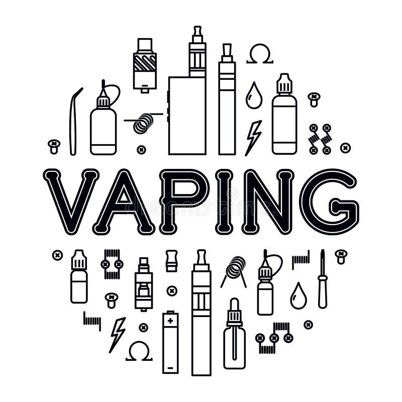 Vaping Icons Set Stock Vector - Image: 57417415