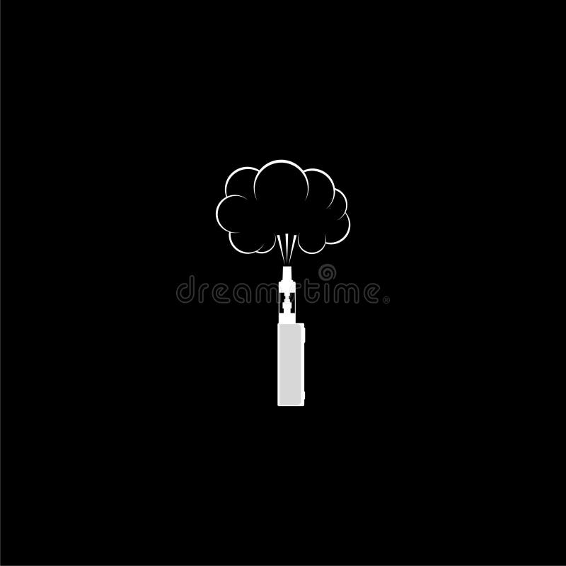 Vaping Pen Device Kit Icon Isolated on Dark Background Stock Vector ...