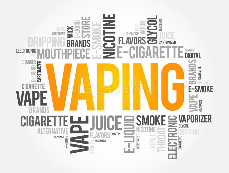 Vaping Word Cloud Collage, Concept Background Stock Illustration ...