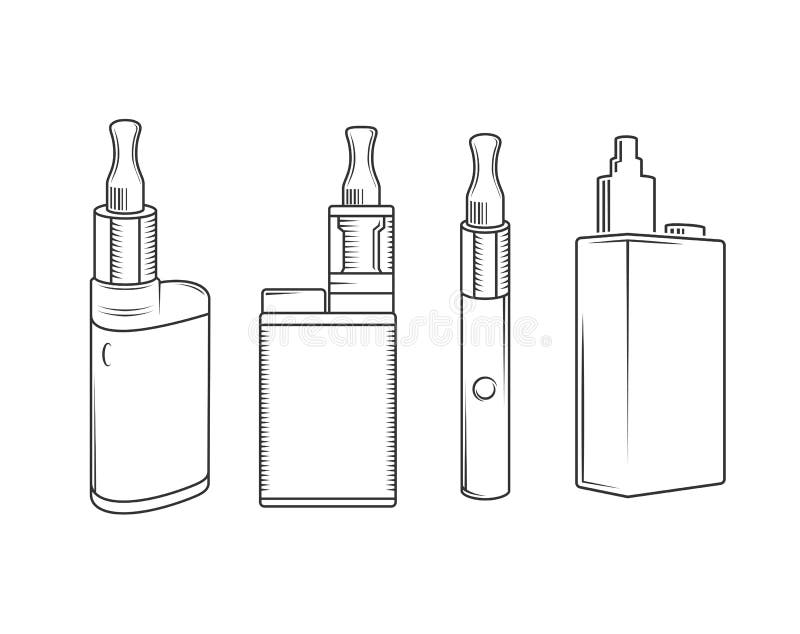 Icons vape stock illustration. Illustration of hookah - 65296225