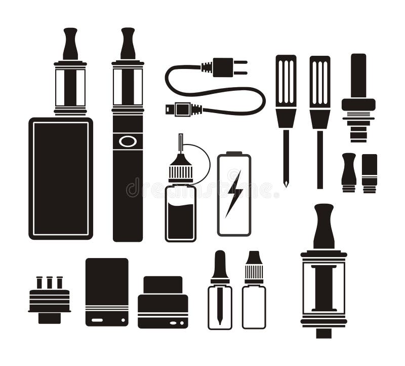 Vaporizer Kits - Silhouette Stock Vector - Illustration of heating ...