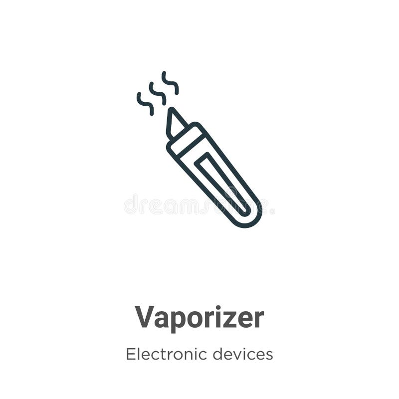 Outline Vaporizer Vector Icon. Isolated Black Simple Line Element Illustration from Electronic ...