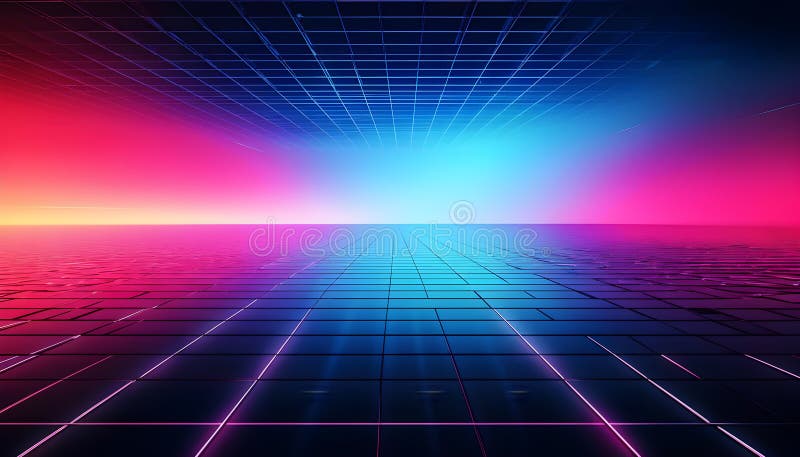 Vaporwave Gradient Pattern Background Stock Illustration - Illustration ...