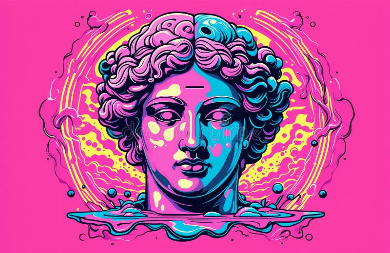 Vaporwave and Retrowave Style Composition Stock Image - Image of ...