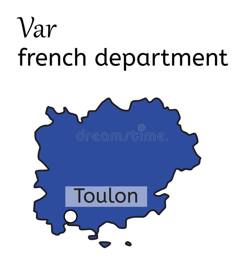 Var french department map stock vector. Illustration of geographic ...
