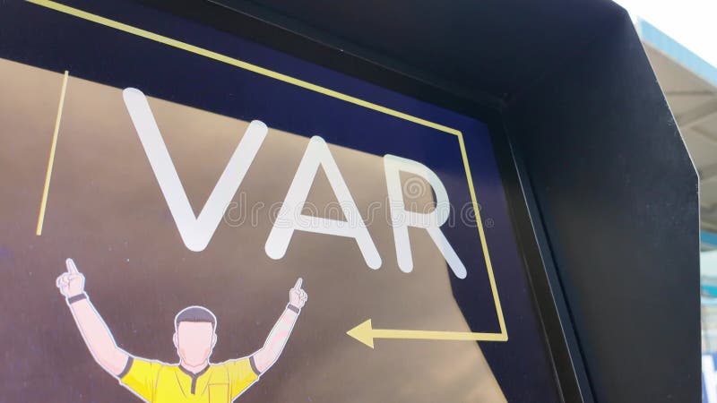 VAR System Screen. System Video Assistant Referee Stock Video - Video ...