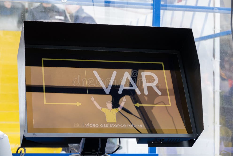 VAR System Screen. System Video Assistant Referee during the Match ...