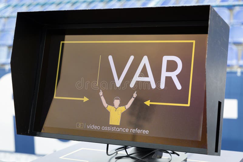 VAR System Screen. System Video Assistant Referee during the Match ...