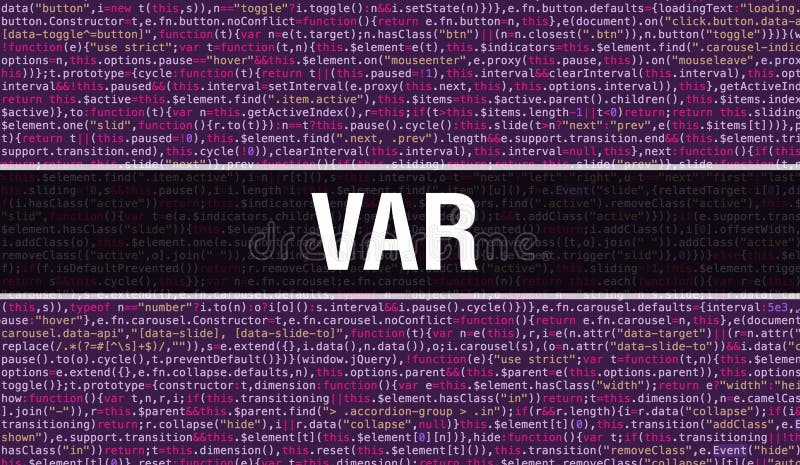 Var Text Written on Programming Code Abstract Technology Background of ...