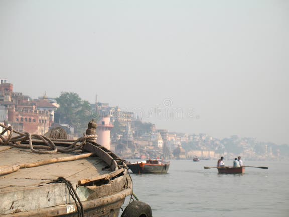 Varanasi - Boating on Ganges Stock Image - Image of cleaning, sacred ...