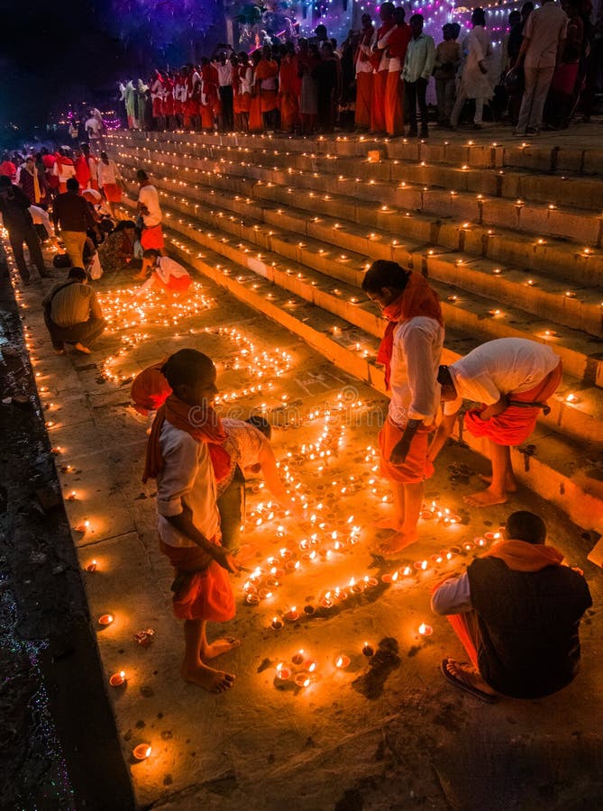 Varanasi Dev Deepawali Celebration Editorial Stock Photo - Image of ...