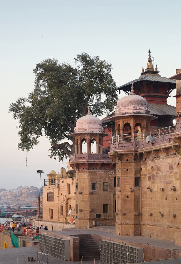 Varanasi Ghat at Ganges River in India Stock Photo - Image of cityscape ...