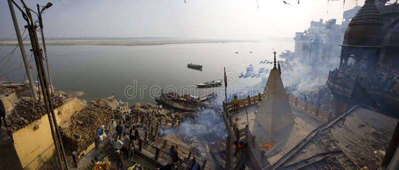 Varanasi editorial image. Image of side, dead, cremation - 85074345