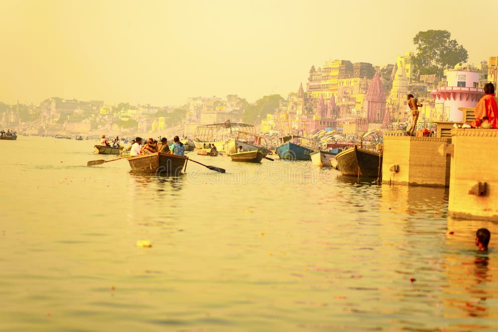 Varanasi River Ganges, November 2016 Editorial Stock Image - Image of ...