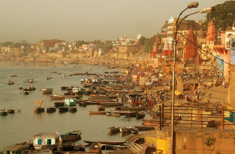 Varanasi Riverside editorial stock photo. Image of varanasi - 1810678